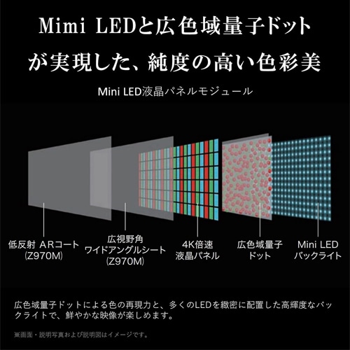 REGZA（レグザ） 65V型 4Kチューナー内蔵LED液晶テレビ REGZA（レグザ）（Mini LED）Z870Mシリーズ[通常よりお届けまでにお時間がかかる場合あり]｜65Z870M ...